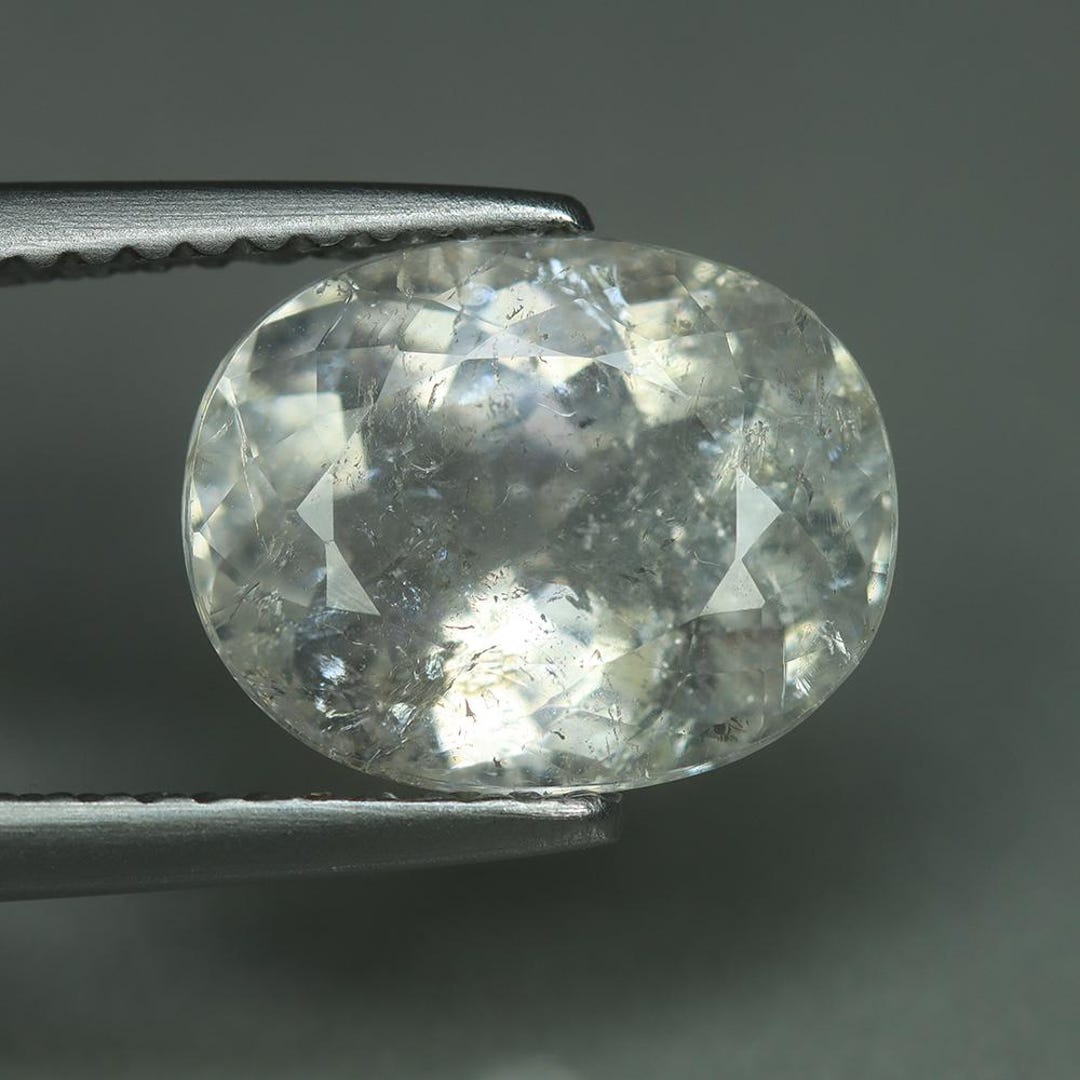 3.56 Cts_loose Gemstone_100 % Natural Unheated Colorless White ...