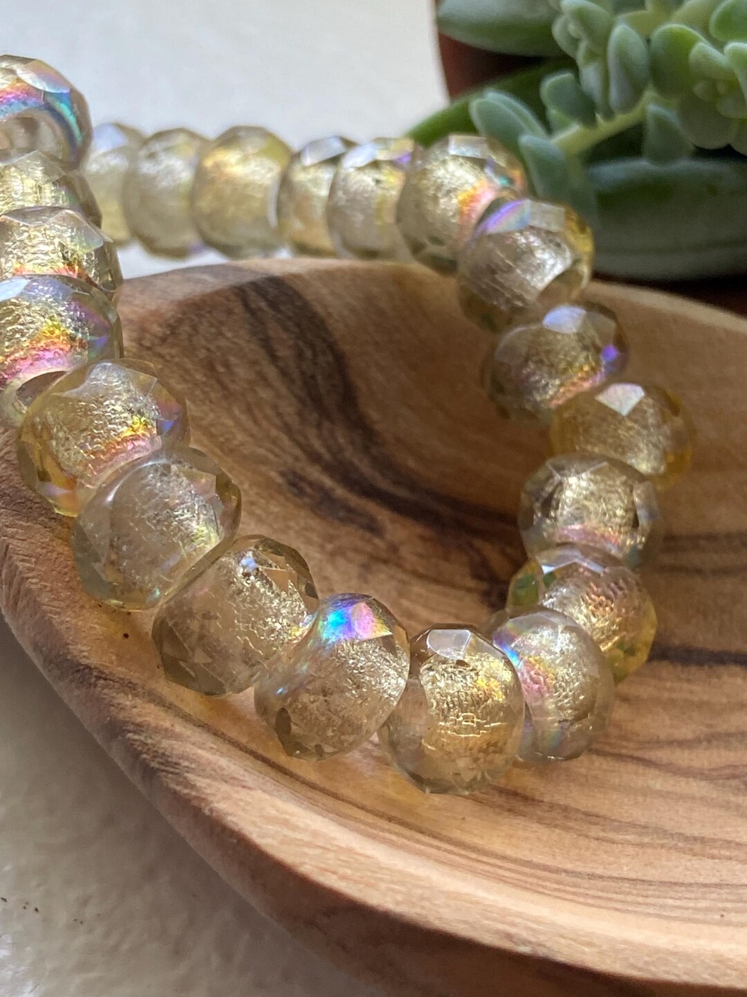 LARGE HOLE BEADS - Czech Glass Beads - Roller Beads - Rondelle Beads ...