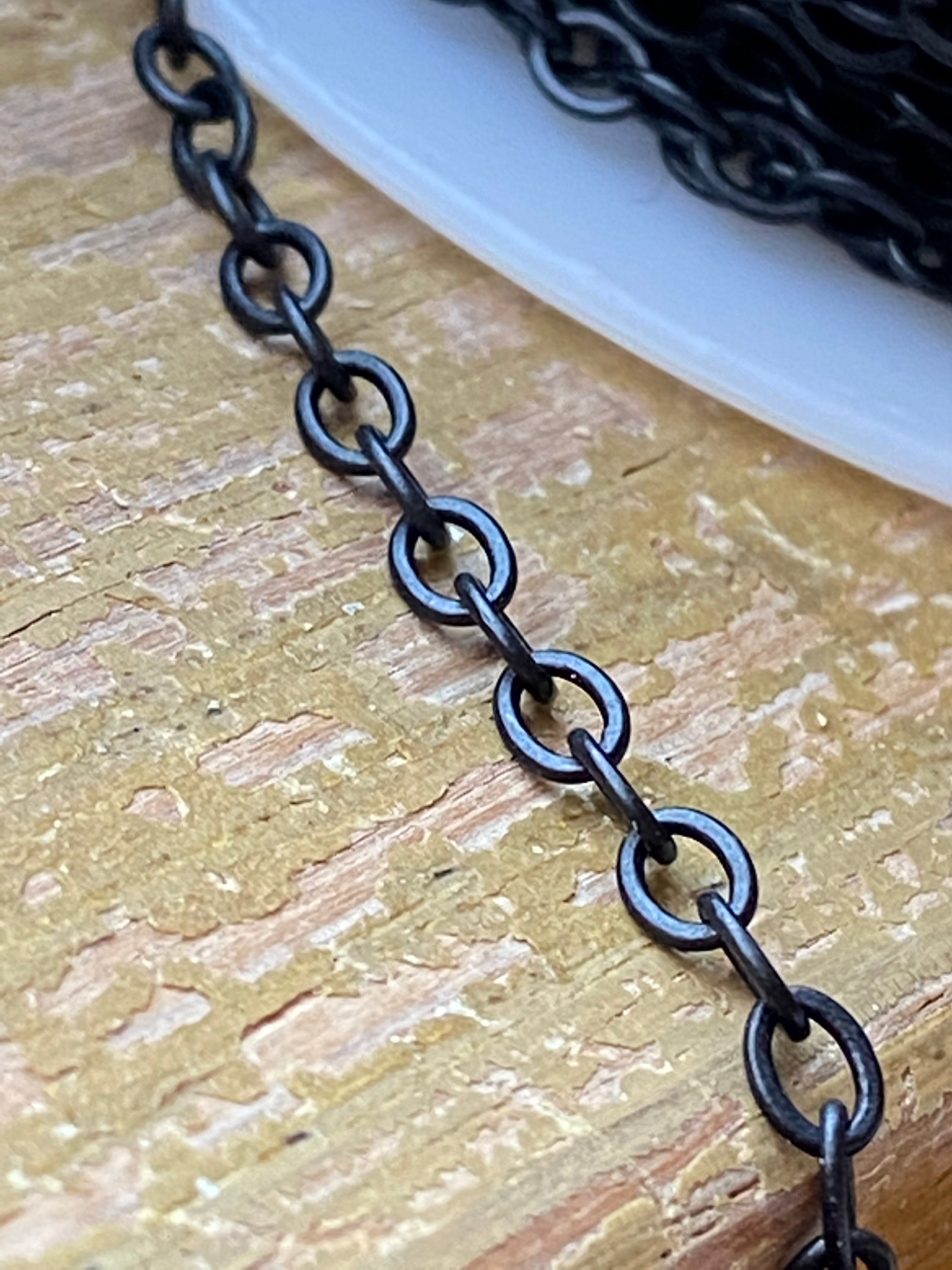 Matte Black Cable Chain Matte Black Chain Black Chain - Etsy 日本