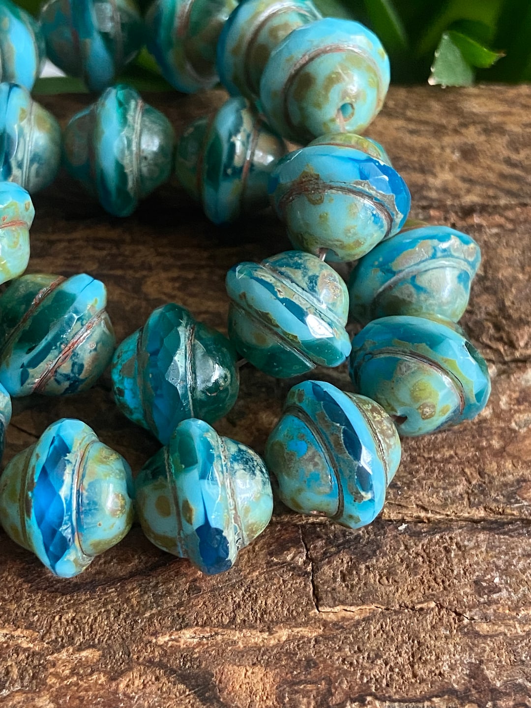 Picasso Beads - Czech Glass Beads - Faceted Beads - Saturn Beads ...