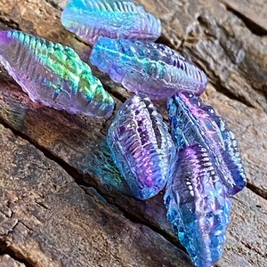 Czech Glass Beads - Shell Beads - Sea Shell Beads - Conch Shell Beads ...