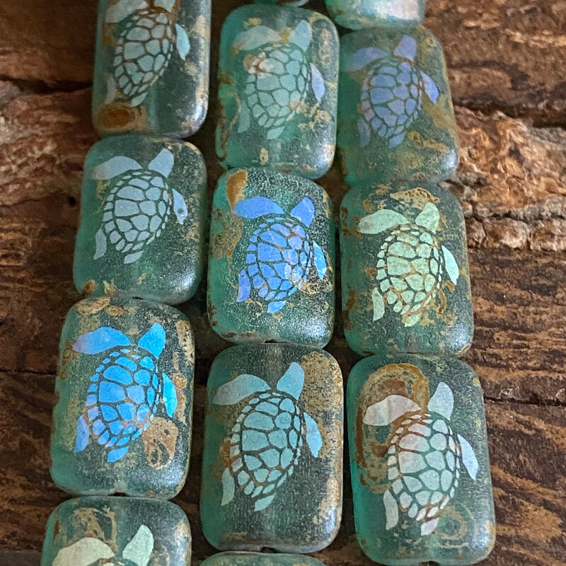 Tortoise Glass Beads - Etsy