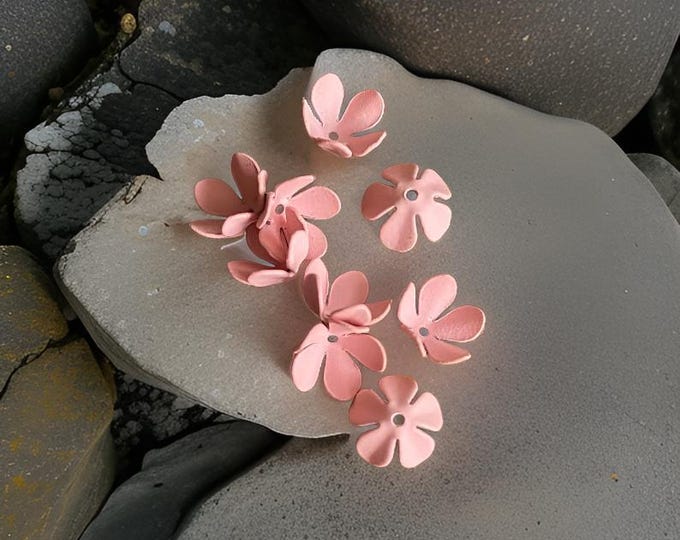 Metal Flower Bead Cap - Flower Bead Caps - Pink Bead Caps - Flower Caps ...