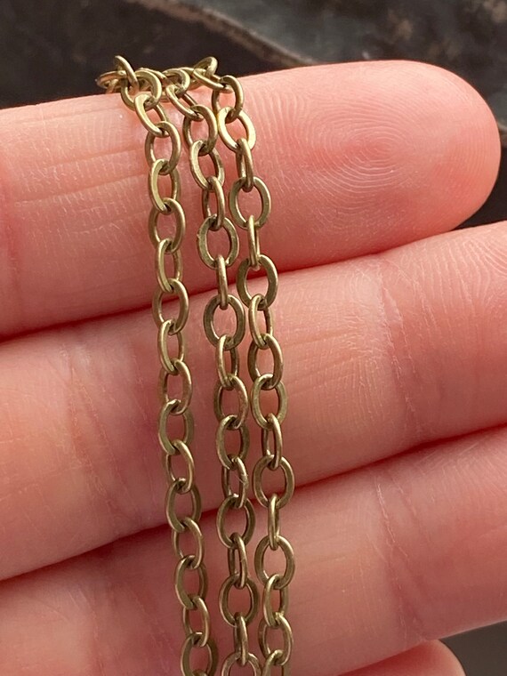 Antiqued Brass Cable Chain Antique Brass Chain Brass Chain - Etsy