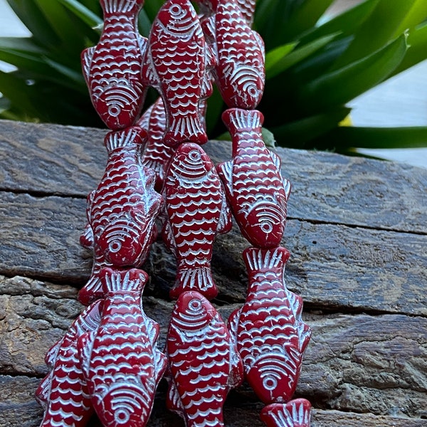 Glass Fish Beads - Etsy
