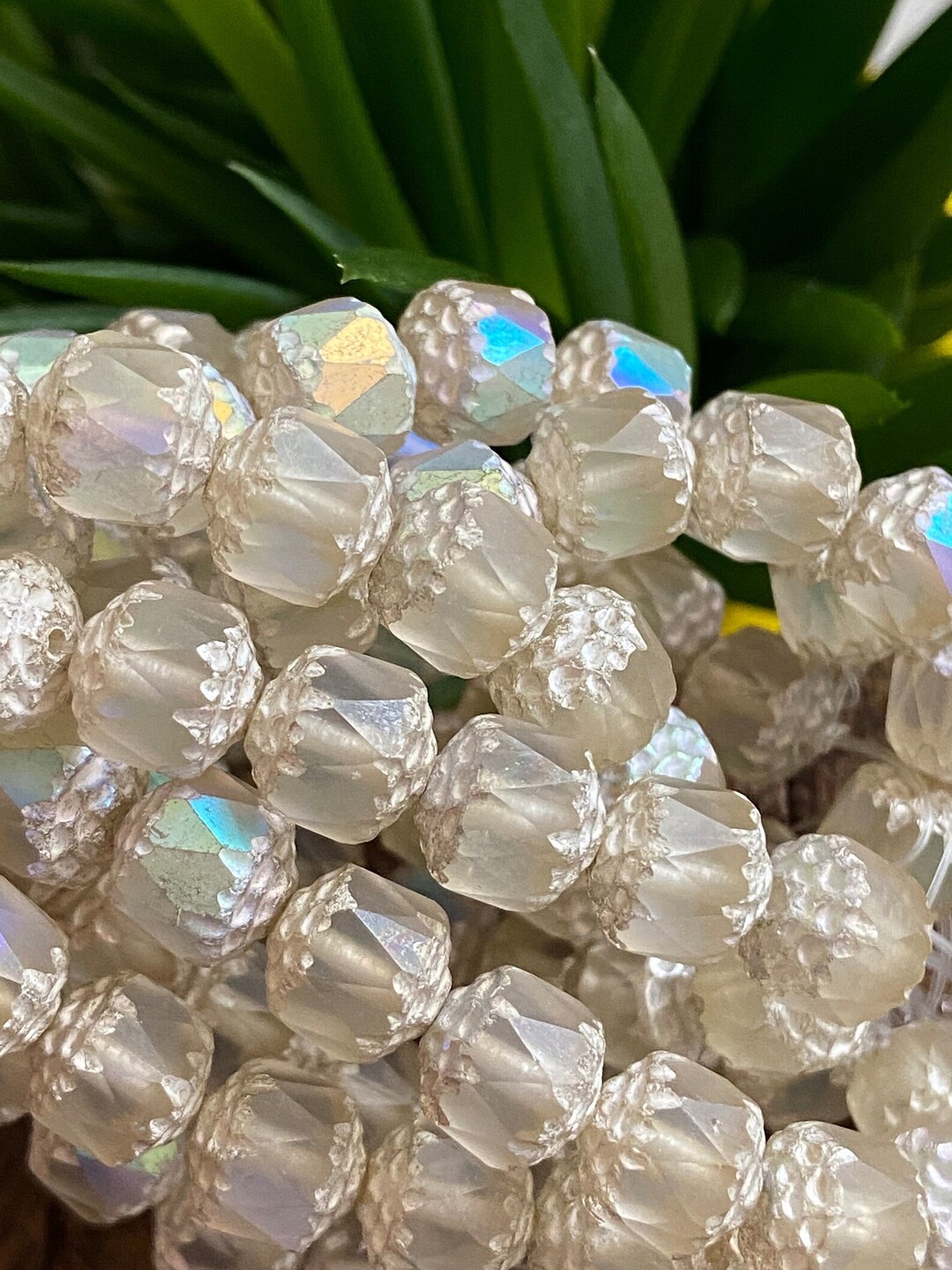 Czech Glass Beads - Cathedral Beads - Crown Beads - New Czech Beads ...