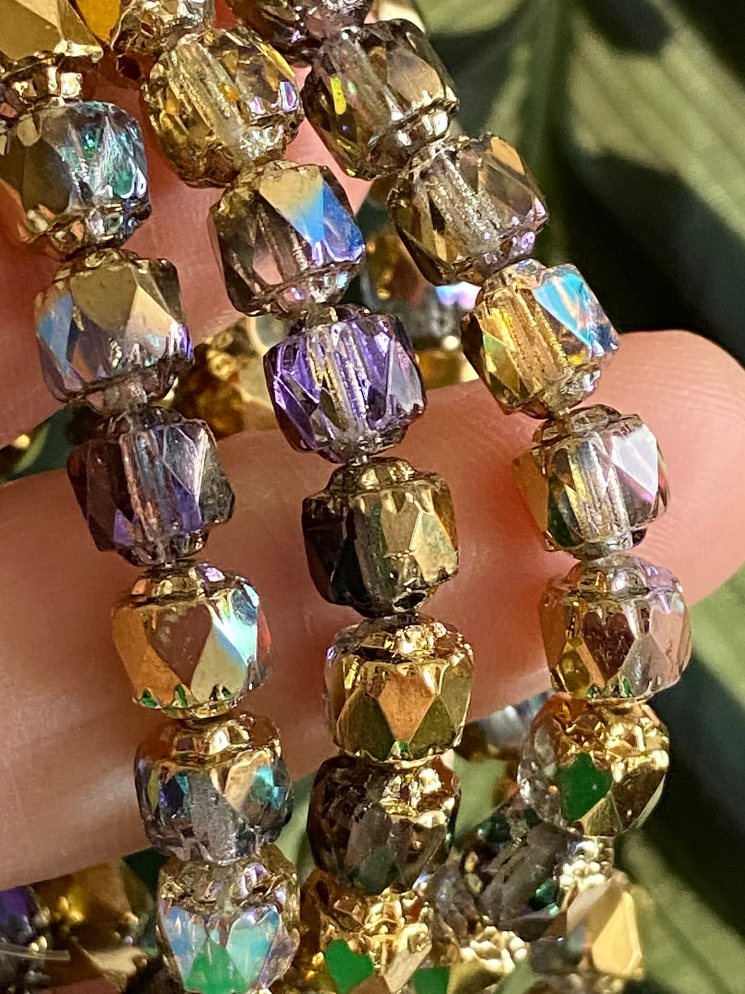 Czech Glass Beads - Cathedral Beads - Crown Beads - New Czech Beads ...