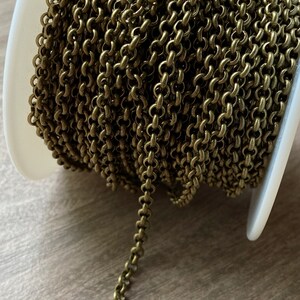 Antiqued Brass Rollo Chain - Brass Chain - Brass Rollo Chain - Ox Brass ...