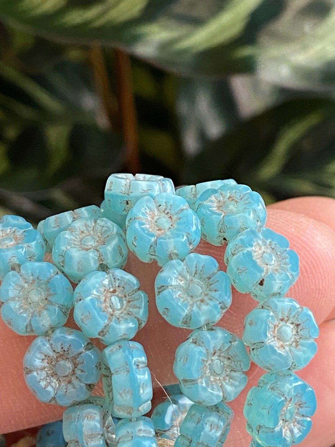Hibiscus Flower Beads - Hawaiian Flower Beads - Glass Flower Beads ...