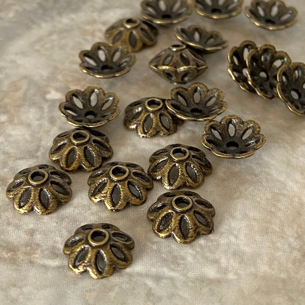 Bronze Bead Caps - Etsy