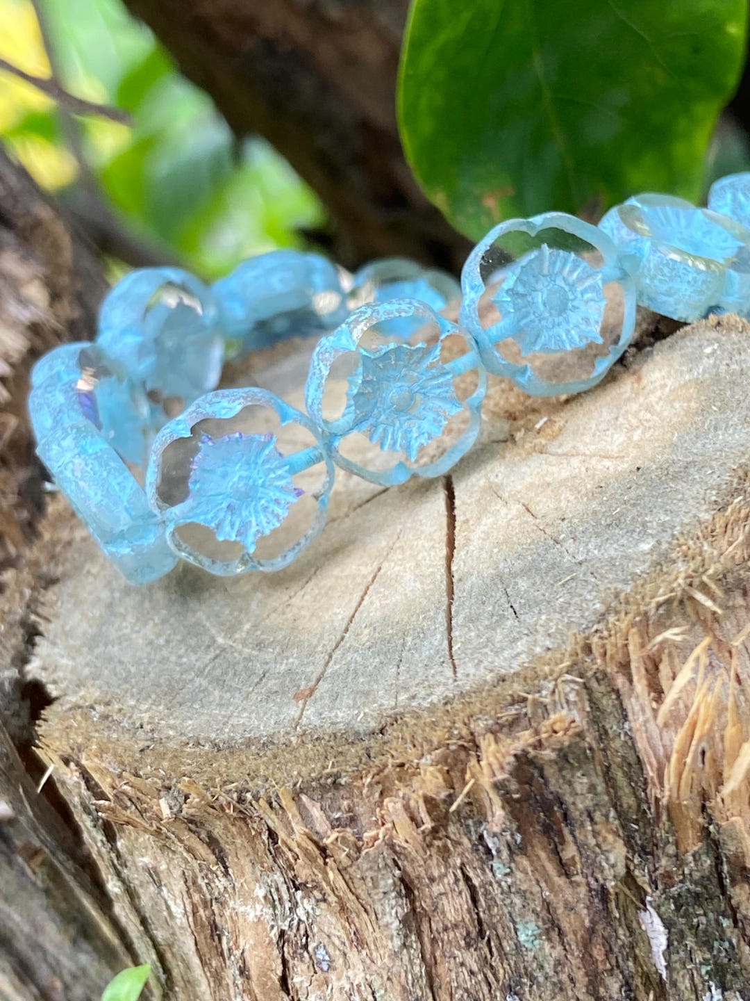 Hibiscus Flower Beads - Flower Beads - Glass Flower Beads - Czech Glass ...