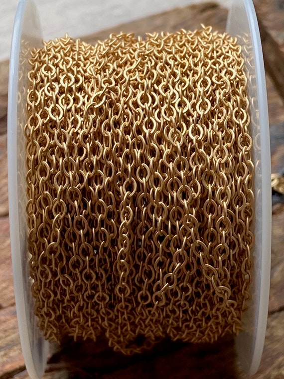 Matte Gold Cable Chain Matte Gold Chain Gold Chain Gold | Etsy