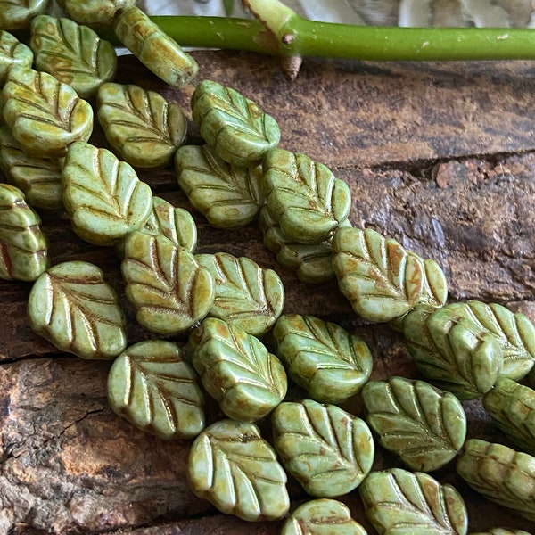Leaf Beads - Etsy