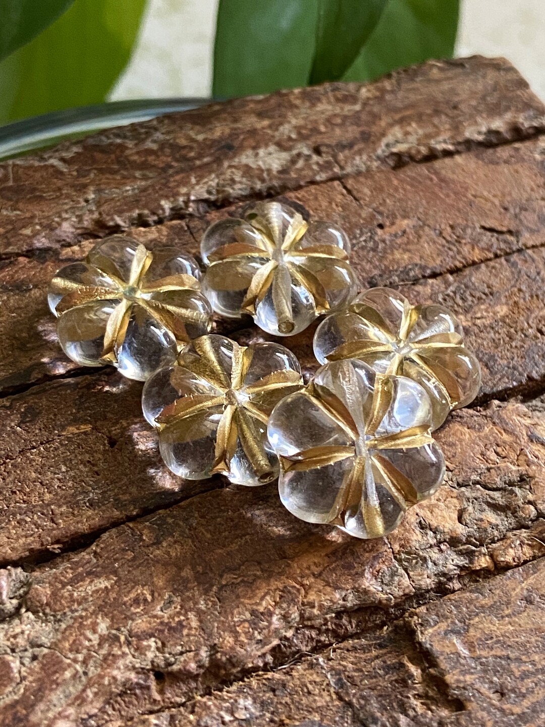 Flower Beads - Glass Flower Beads - Czech Flower Beads - 15mm - 6pcs - Etsy