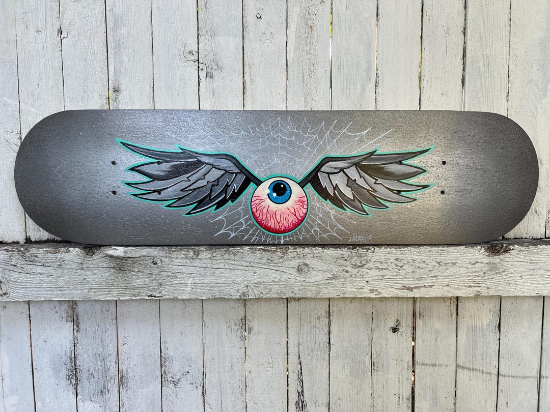 The Oracle Winged Eye Skateboard | Hand Painted Maple Deck 31.5"x7.5 ...