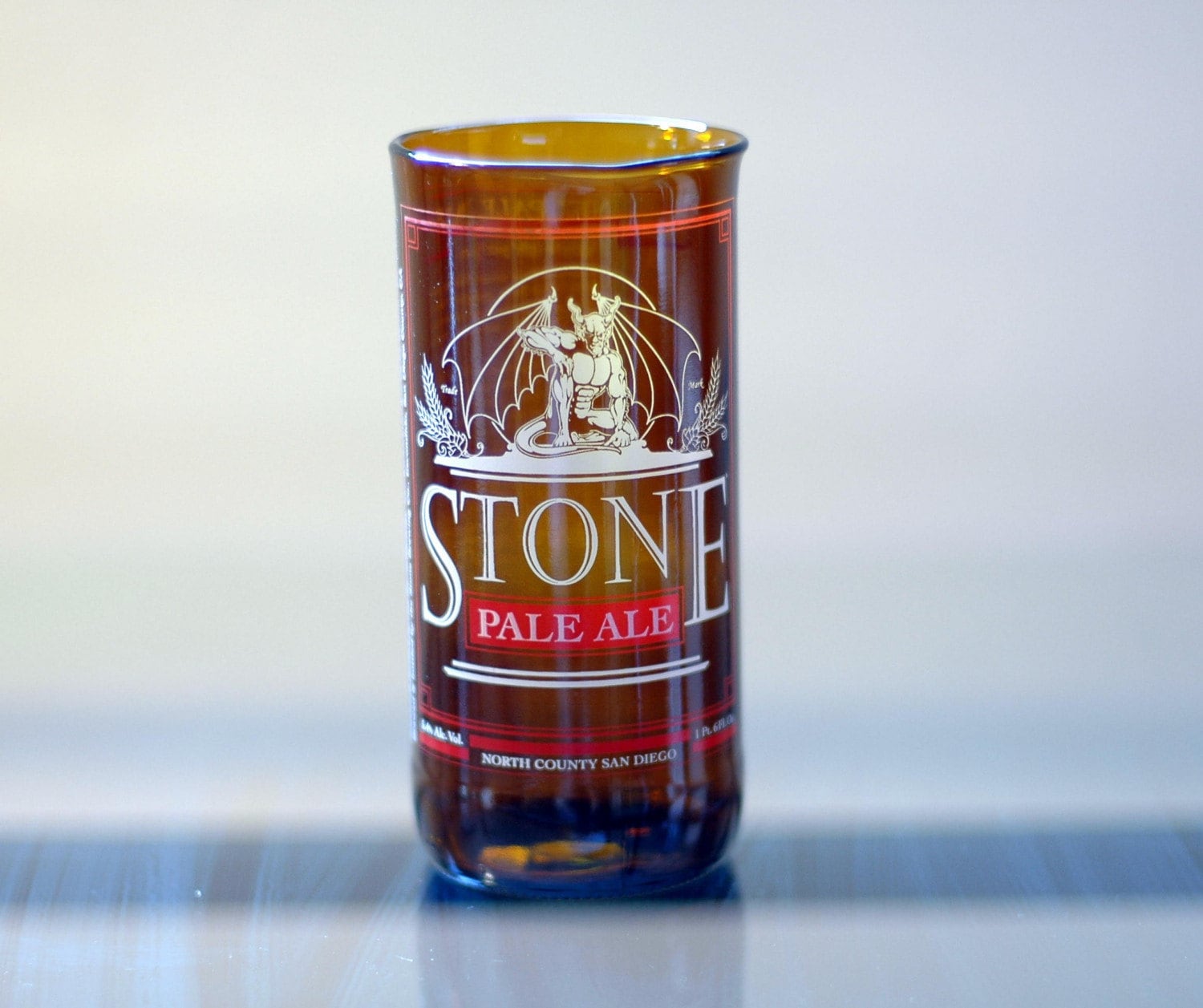 YAVA Glass Recycled Medium 16 Oz Stone Pale Ale Bottle Glass - Etsy