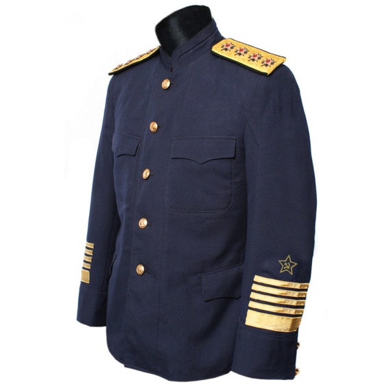 Soviet Naval Admiral Jacket, Soviet Vintage Uniform, … - Gem