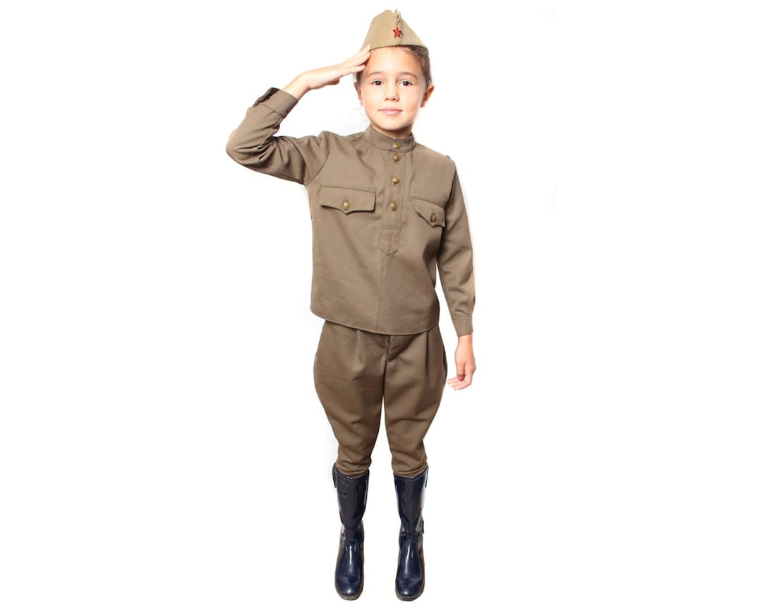 Soviet Kids Uniform, USSR WW2 Uniform for Kids, Red Army Soldier Suit ...