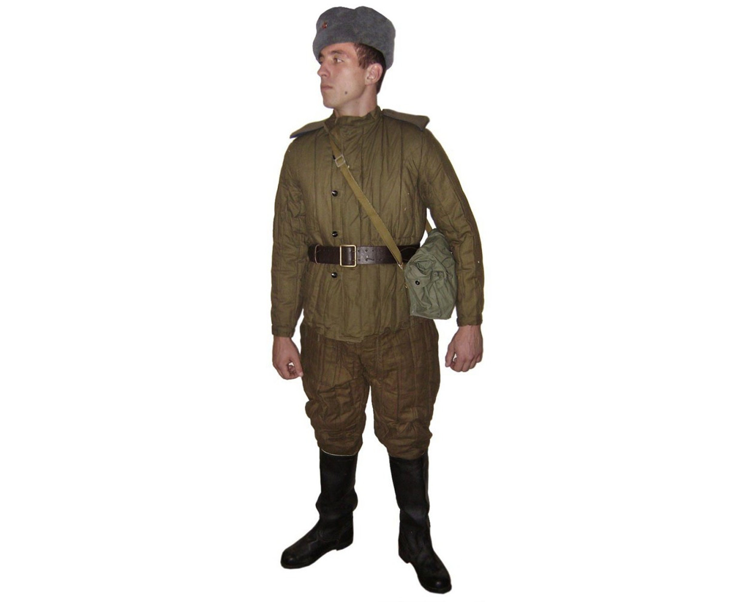 Soviet Army WWII Uniform, Red Guards Winter Uniform, Khaki Military ...