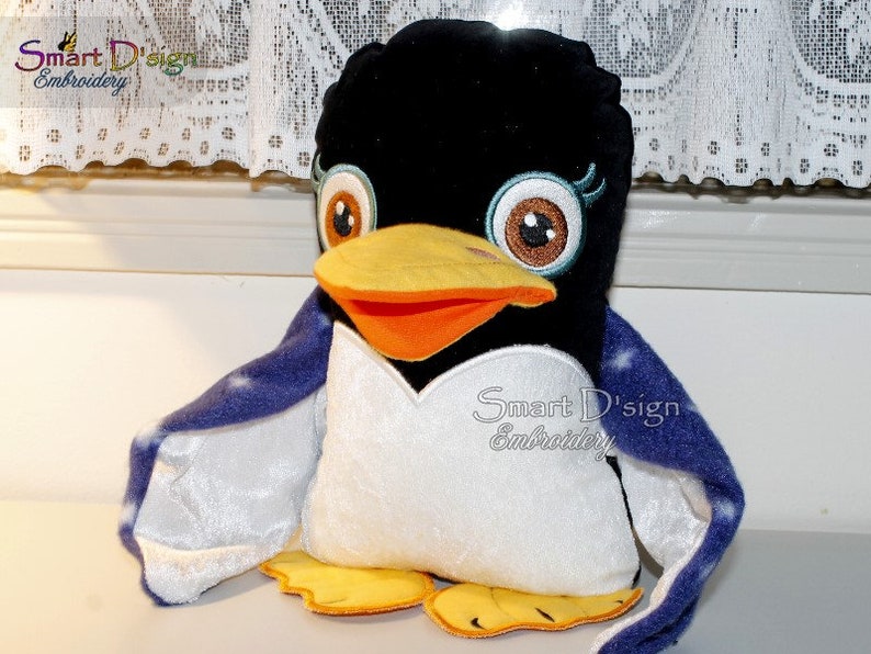 2x ITH Machine Embroidery Designs 6x10 Inch Penguin Stuffy | Etsy