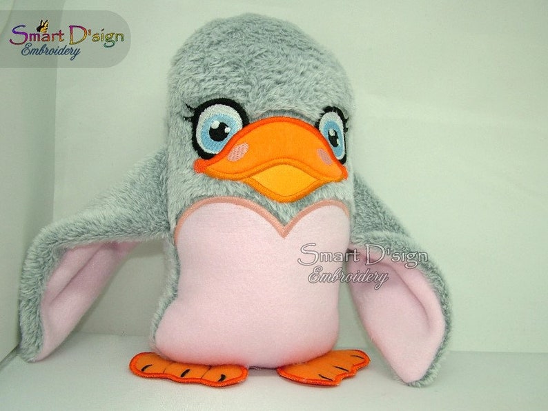 2x ITH Machine Embroidery Designs 6x10 Inch Penguin Stuffy - Etsy