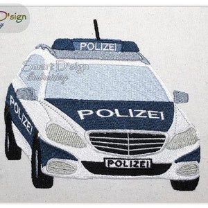 German Police Car | POLIZEIAUTO | Machine Embroidery Design | Digital ...