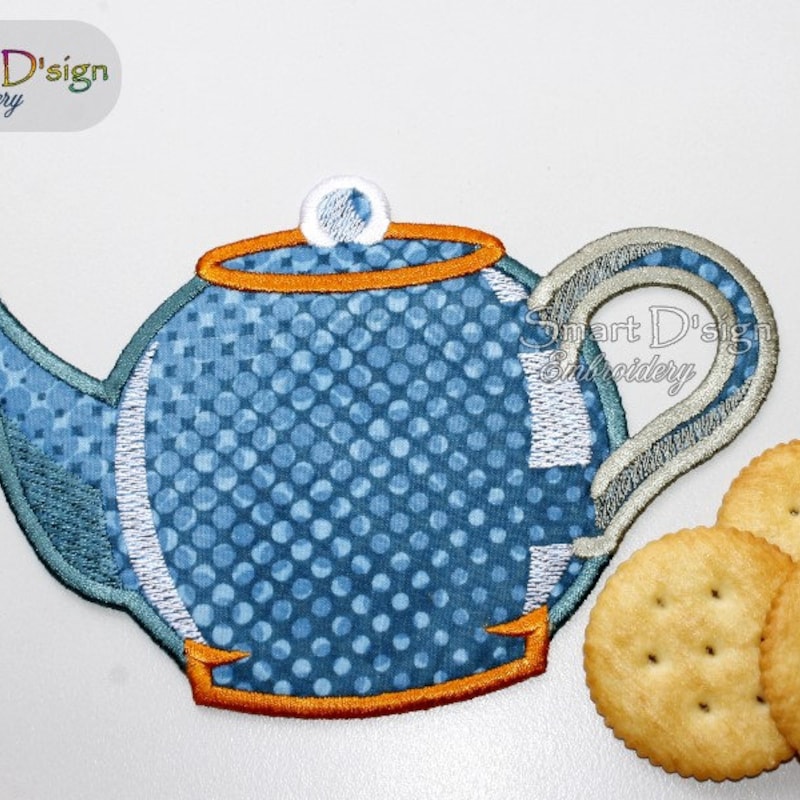 Tea Pot Applique Design - Etsy