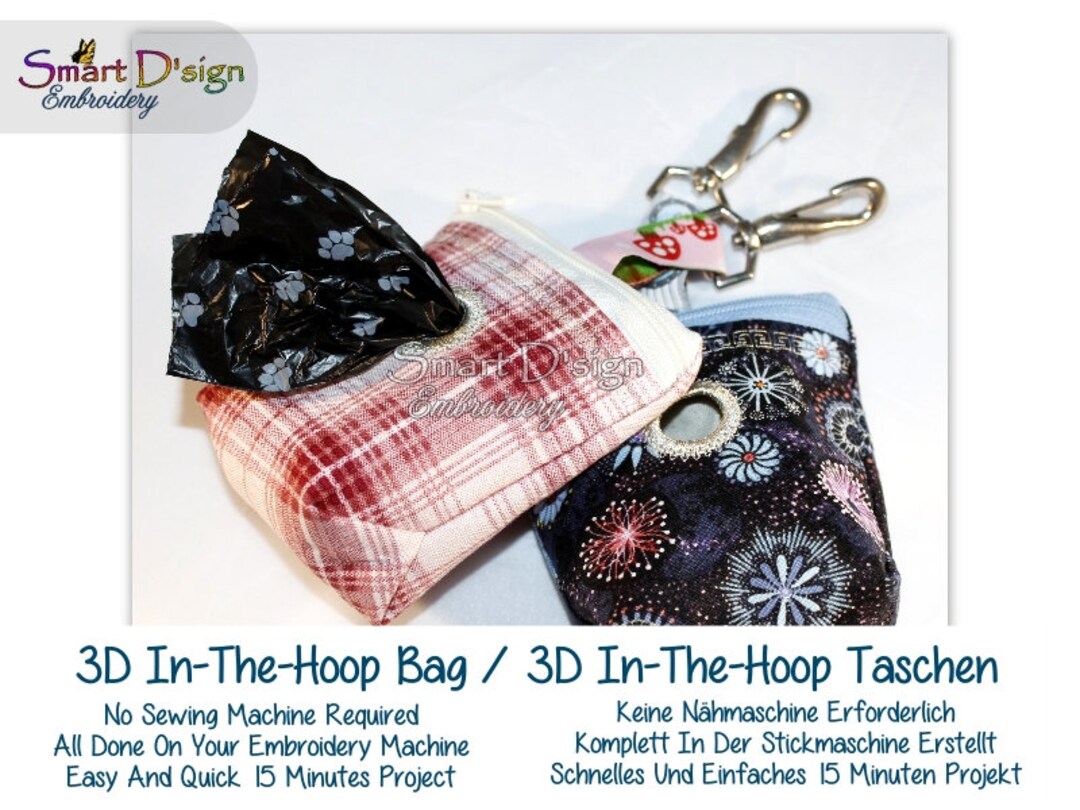 EXCLUSIVE 3D Flat Bottomed ITH Zipper Bag | 3D Spacious ITH Bag Machine ...