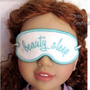 Doll Sleeping Masks 4x4" 6x Designs ITH Machine Embroidery Design for ...