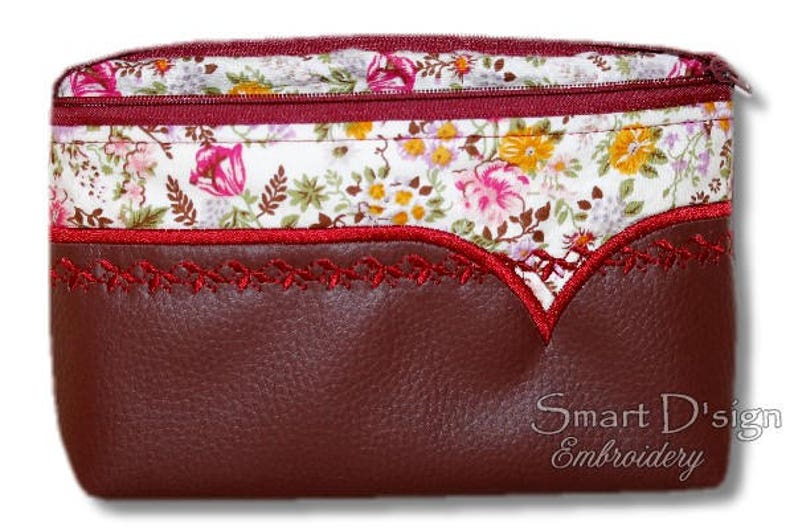 ITH Machine Embroidery Design Cosmetic Bag With Lining and Inside ...