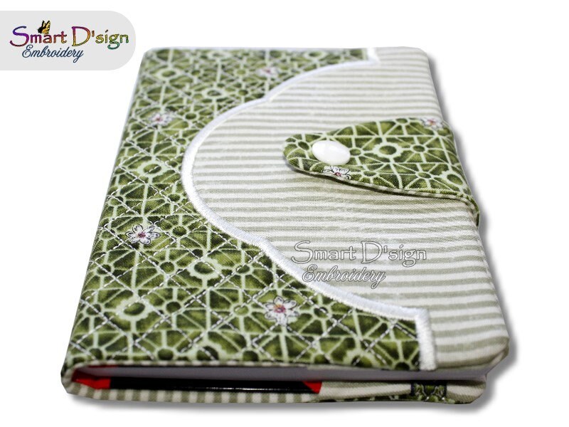 ITH Book Cover A5 CURVE E-book Machine Embroidery Design In-the-hoop ...