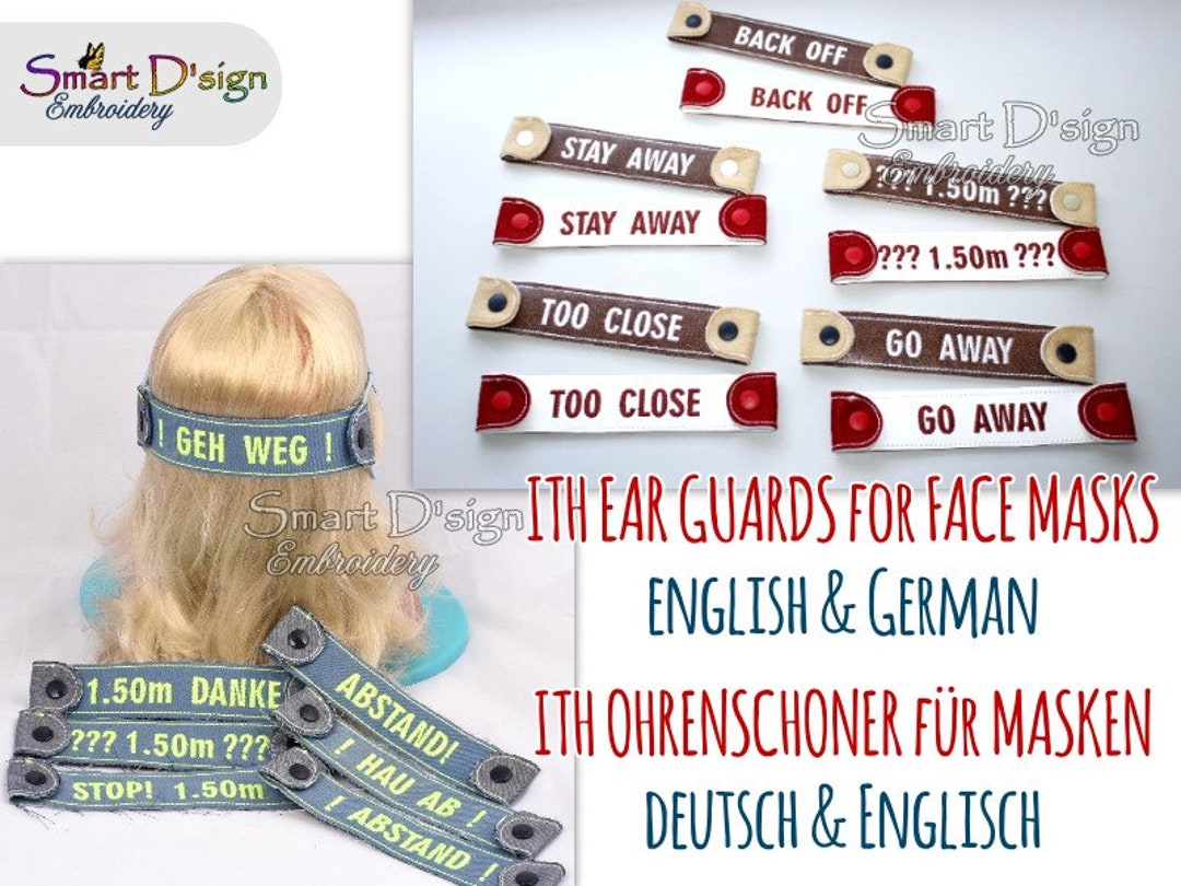 ITH EAR GUARDS for Face Masks 6x10 Inch, With 17 Messages, Mixed ...