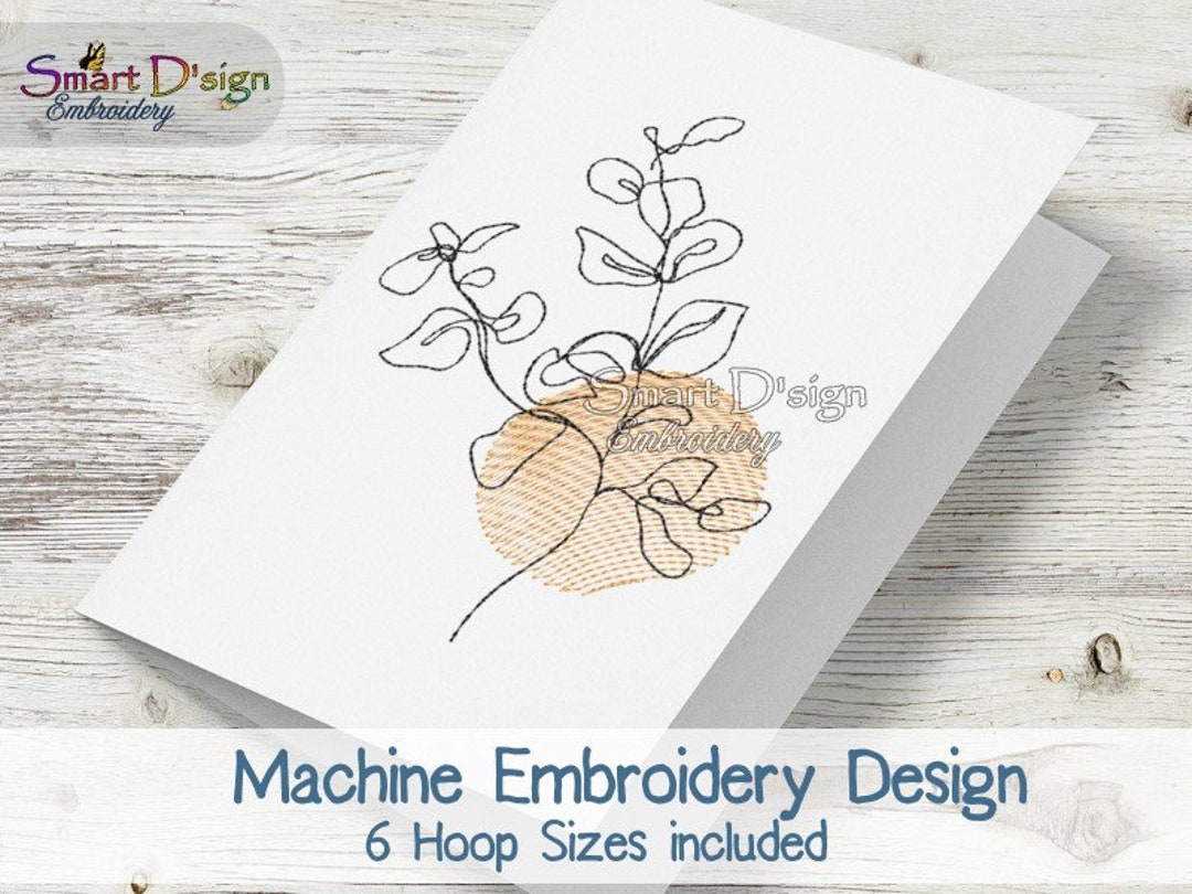 Beautiful OUTBACK FLOWER No. 9 - Line Art | Machine Embroidery Design ...