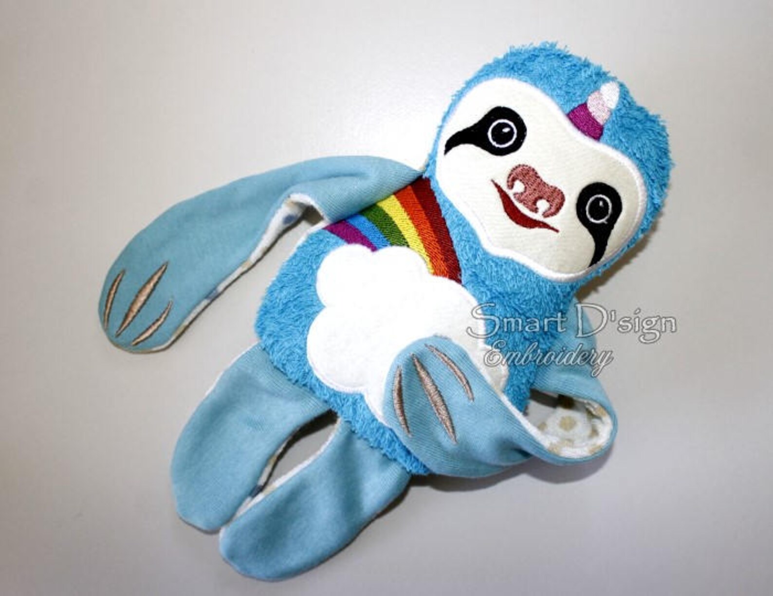 ITH SLOTH Rainbow Unicorn 4 Sizes in the Hoop Machine - Etsy