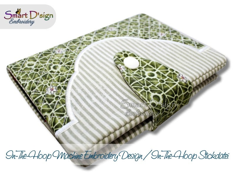 ITH Book Cover A5 CURVE E-book Machine Embroidery Design In-the-hoop ...