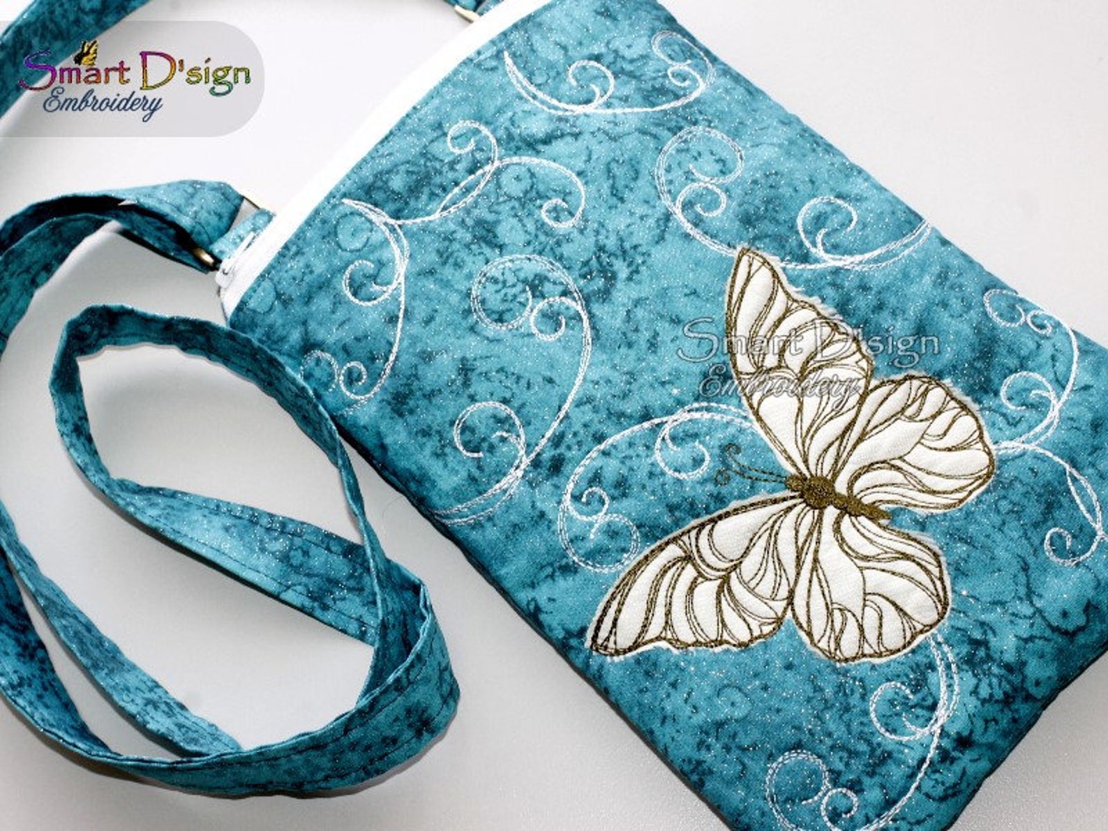 ITH Butterfly - Cross Body Bag Machine Embroidery Design 8x12 Inch ...