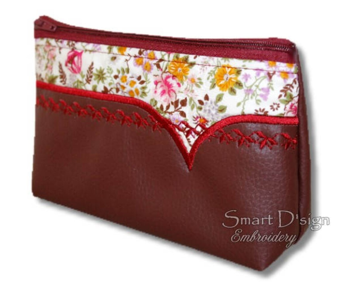 ITH Machine Embroidery Design Cosmetic Bag With Lining and - Etsy