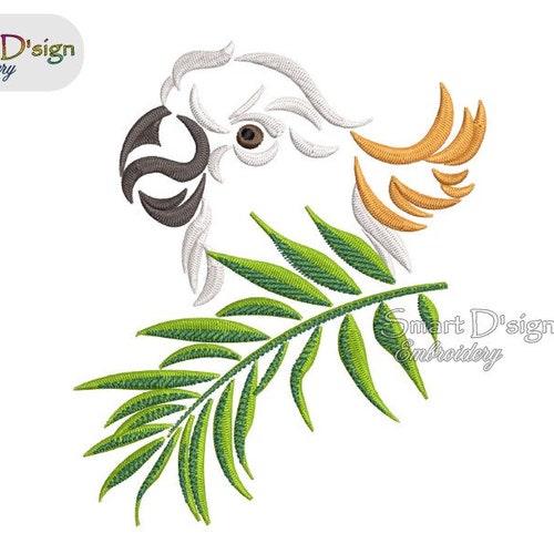 Australian Pink Cockatoo Bird Machine Embroidery File Design - Etsy ...