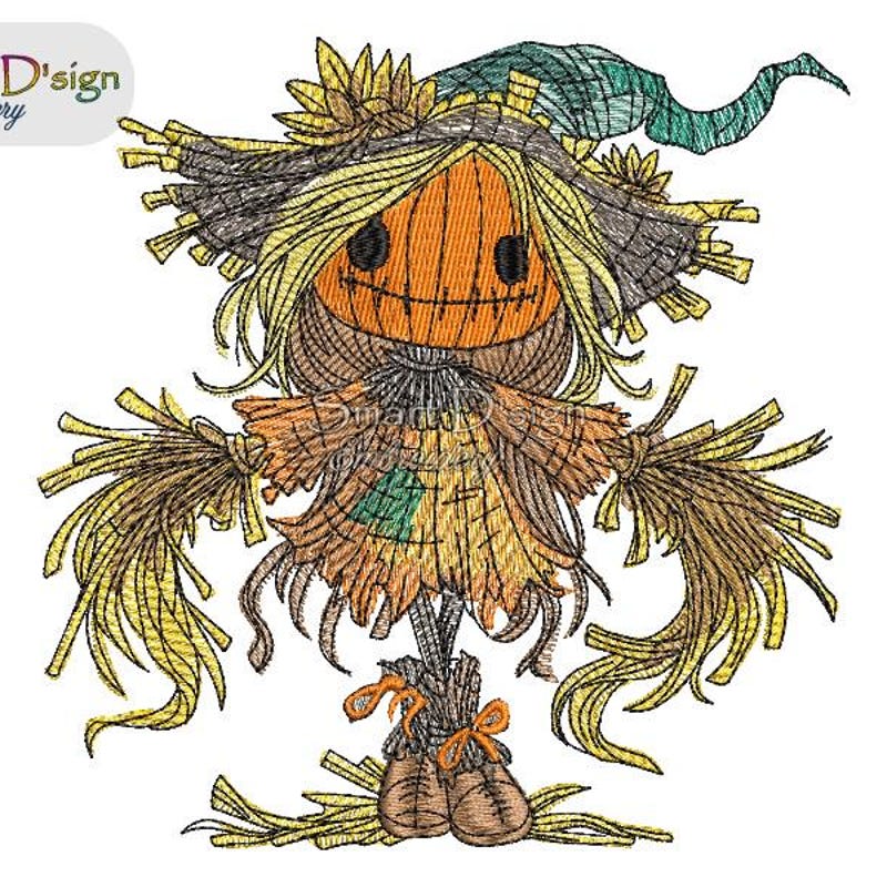 Scarecrow Embroidery - Etsy