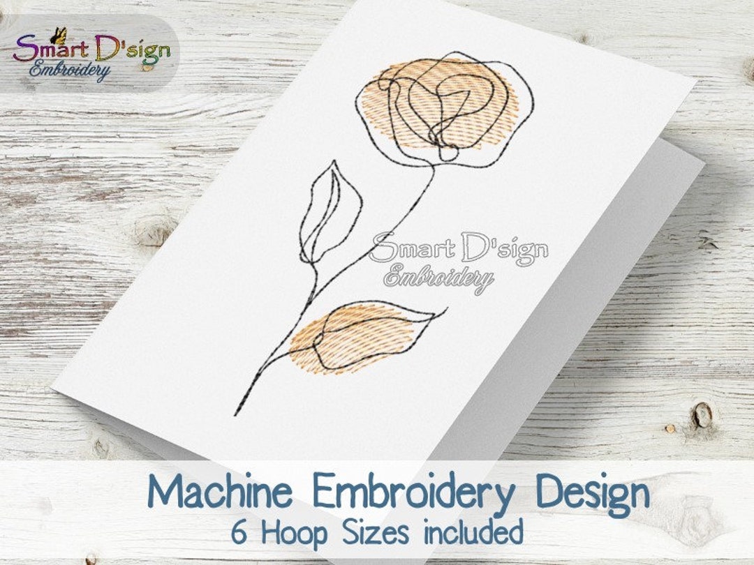 Beautiful OUTBACK FLOWER No. 8 - Line Art | Machine Embroidery Design ...
