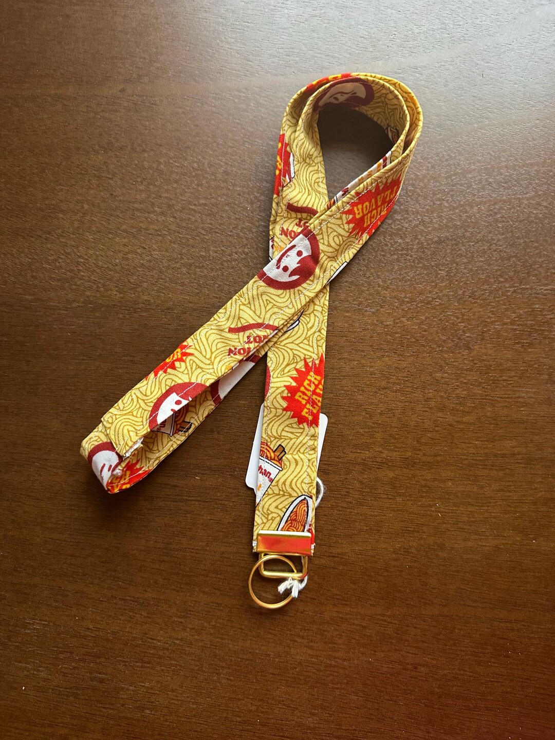 Handmade Ramen Soup Noodles Around the Neck Keyring Lanyard Split Ring ...