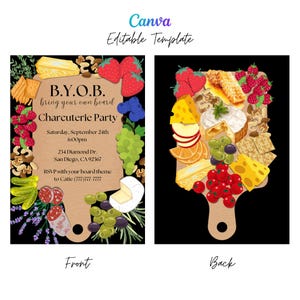 Charcuterie Board Party Customizable Invitation, Bring Your Own Board ...