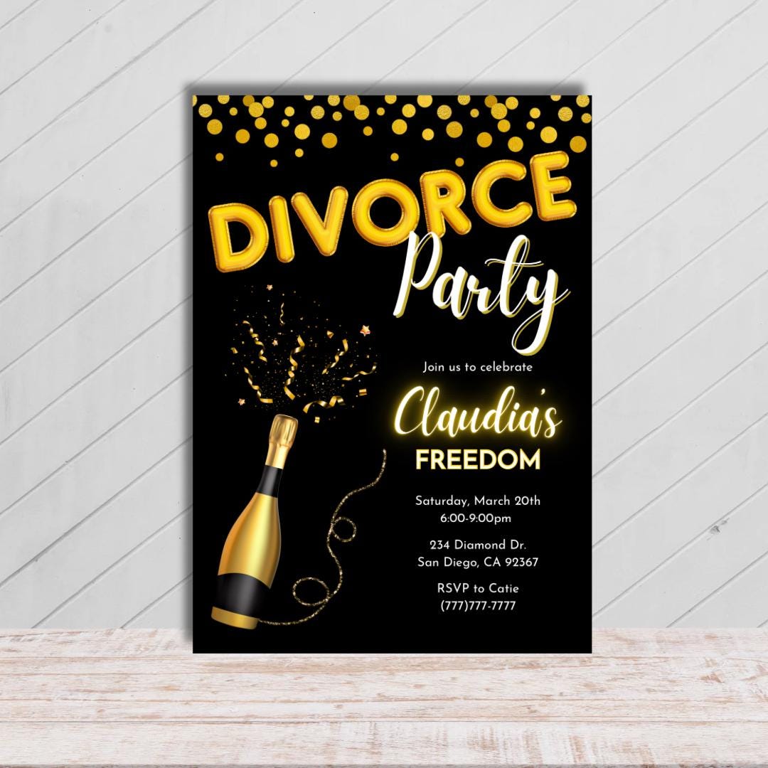 Divorce Party Customizable Invitation, Freedom Party, Single Party ...