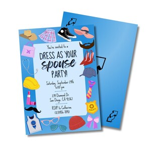 Dress as Your Spouse Party Invitation Customizable, Dress Like Your ...