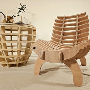 Whale Tail Chair With the Table one Person Set Outdoor Furniture Patio ...