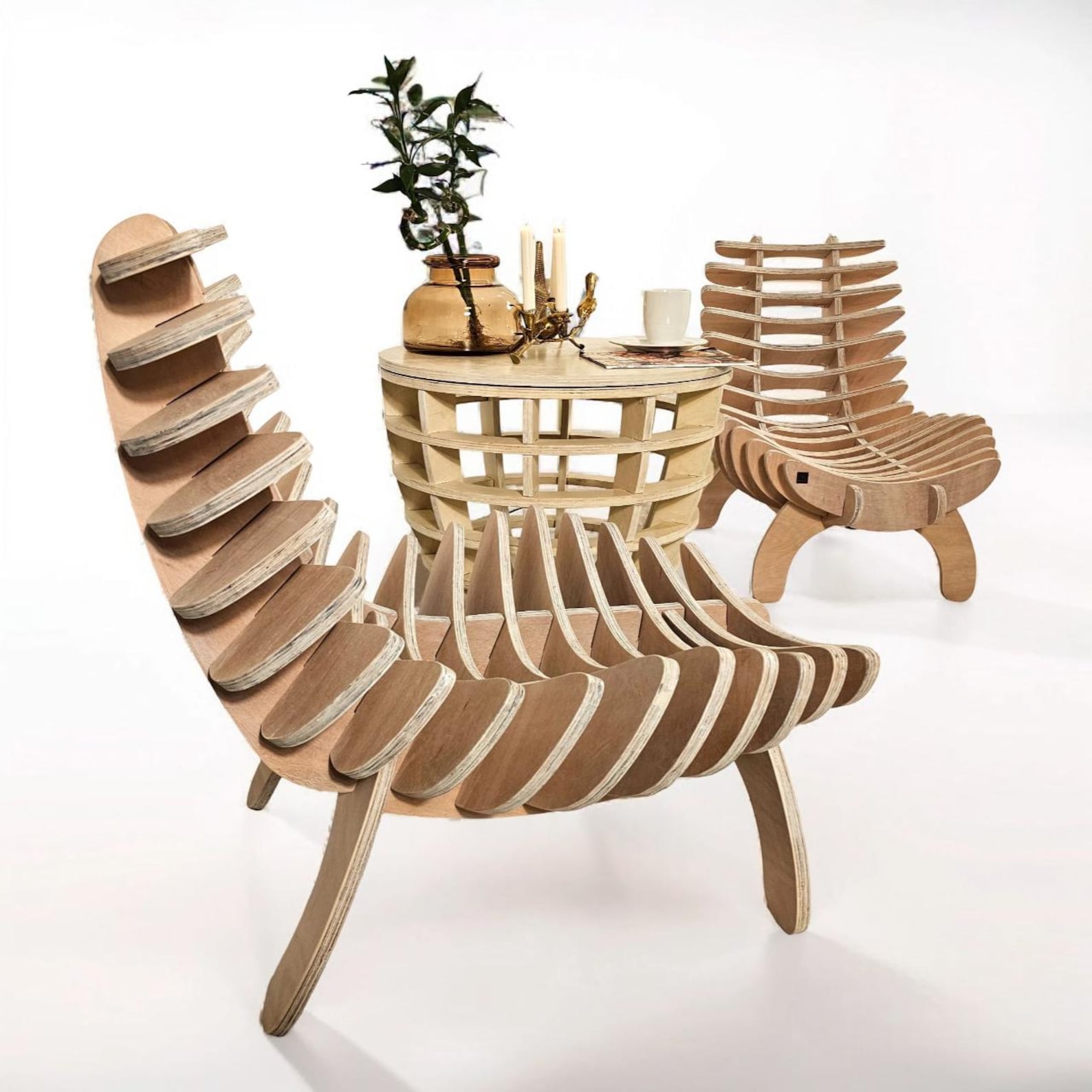 Whale Tail Chair Set With the Table two Person Set - Etsy