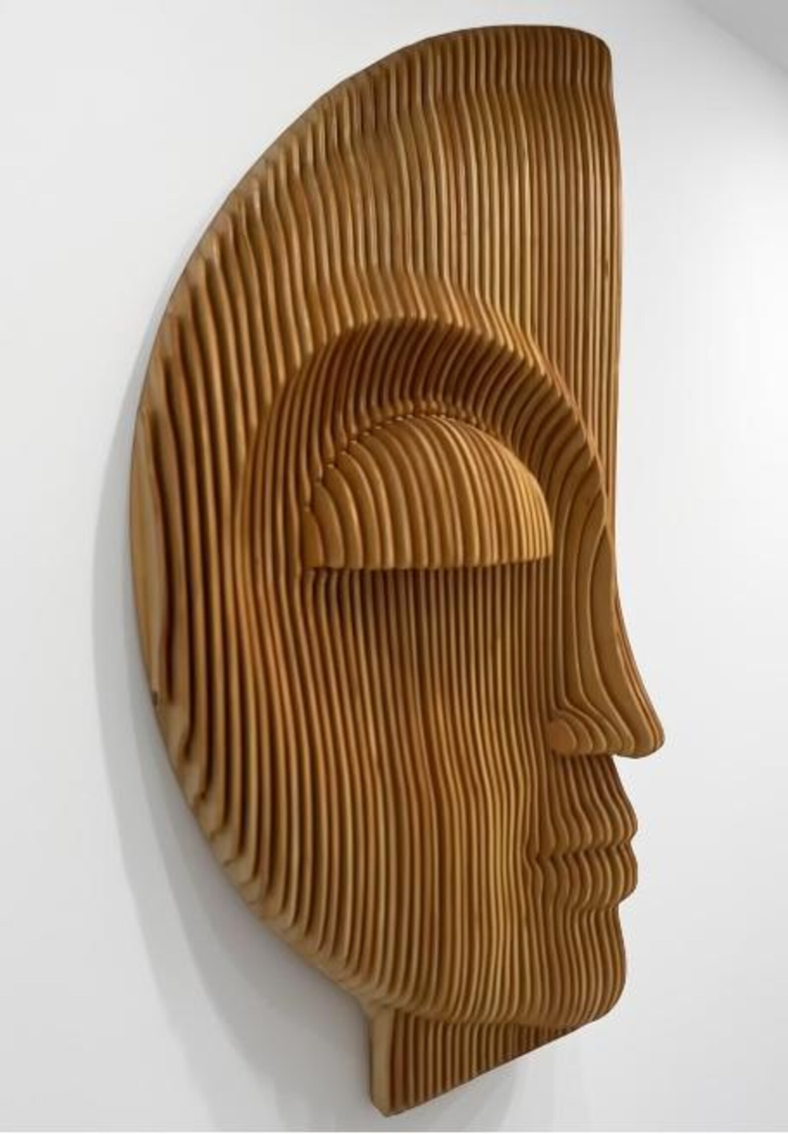 Abstract Face Wood Wall Panel – Modern Geometric Art (41x92x13 Inch) - Etsy