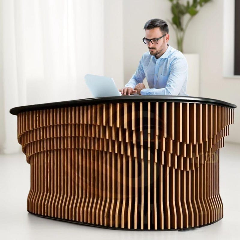Modern Reception Desk - Etsy