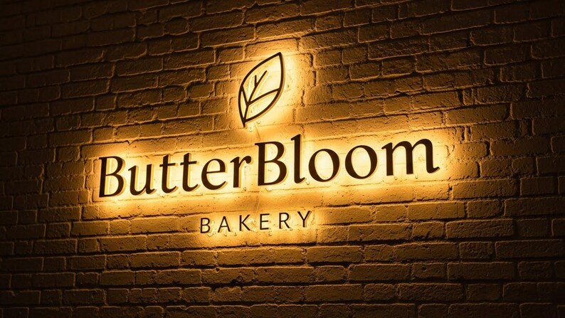 Custom Metal Backlit Logo Sign, 3D Business Wall Sign, Office Branding ...