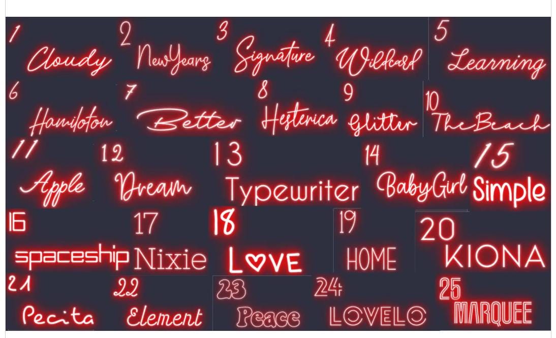 Custom Neon Sign, Neon Sign, Name Neon Sign, Birthday Sign ...
